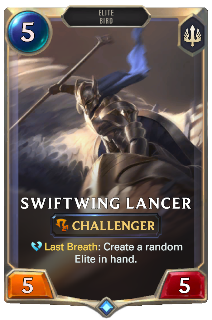 LoR Swiftwing Lancer Cards - Runeterra AR