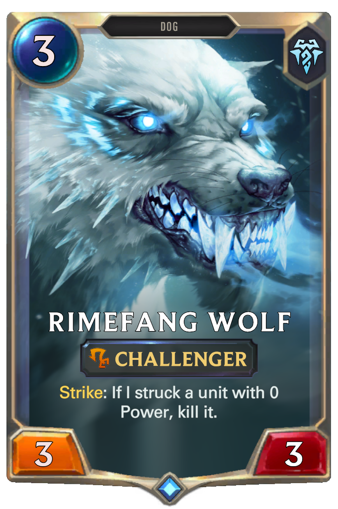 LoR Rimefang Wolf Cards - Runeterra AR