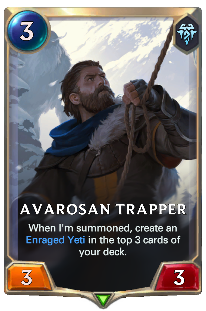 LoR Avarosan Trapper Cards - Runeterra AR