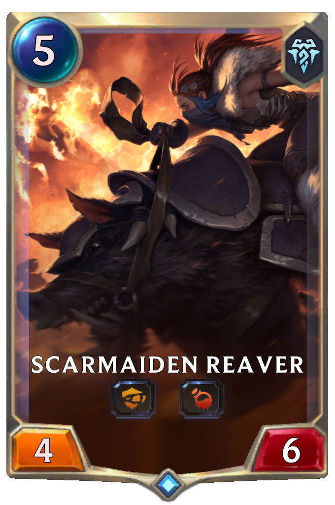 LoR Scarmaiden Reaver Cards - Runeterra AR