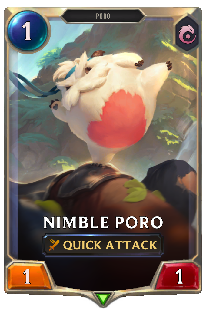 LoR Nimble Poro Cards - Runeterra AR