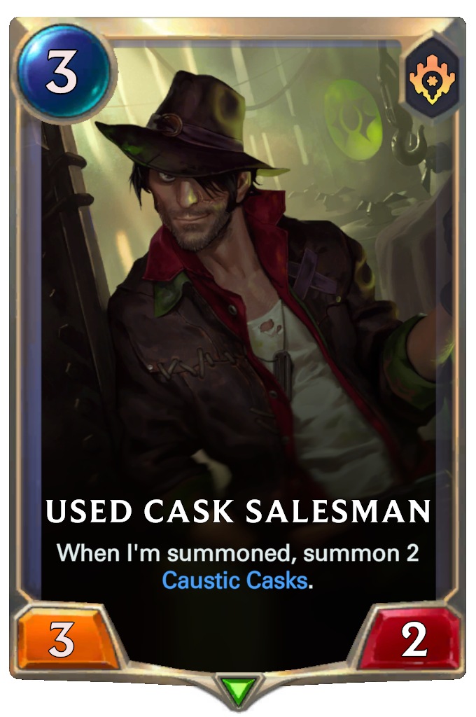 LoR Used Cask Salesman Cards - Runeterra AR