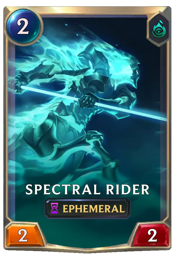 LoR Spectral Rider Cards - Runeterra AR