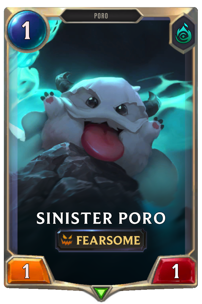 LoR Sinister Poro Cards - Runeterra AR