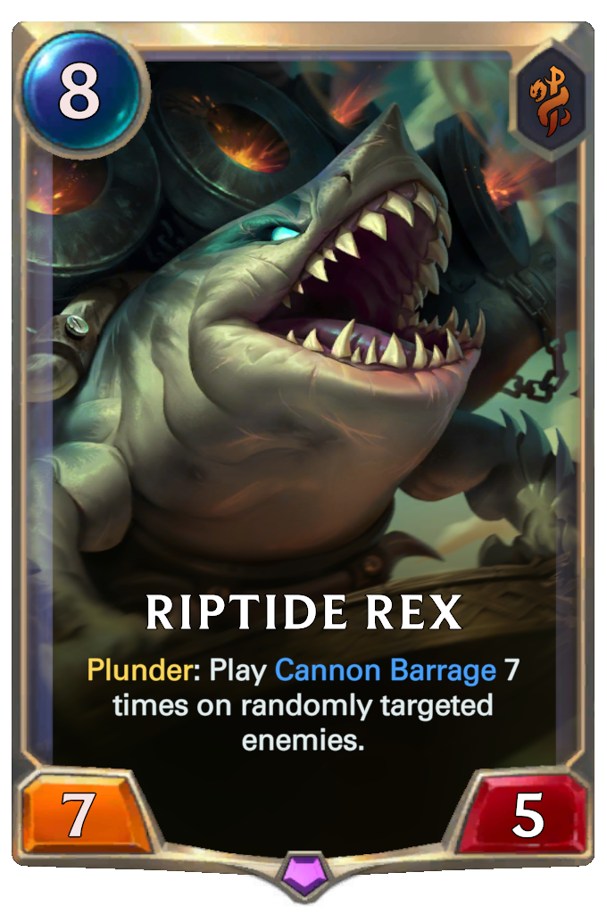 LoR Riptide Rex Cards - Runeterra AR