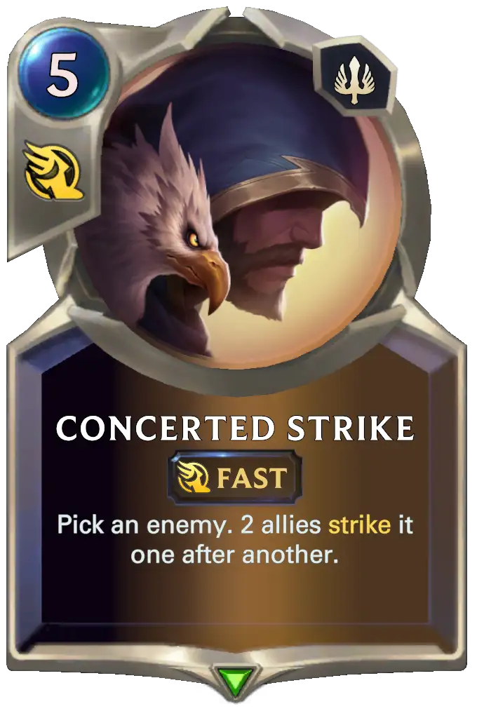 LoR Concerted Strike Cards - Runeterra AR