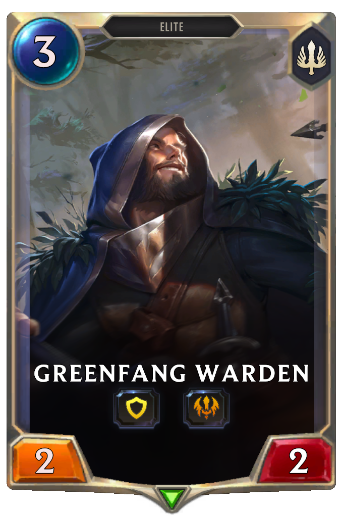 LoR Greenfang Warden Cards - Runeterra AR