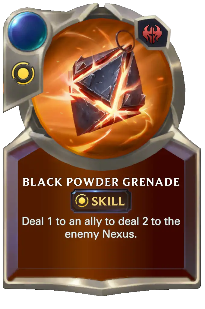 LoR Black Powder Grenade Cards - Runeterra AR