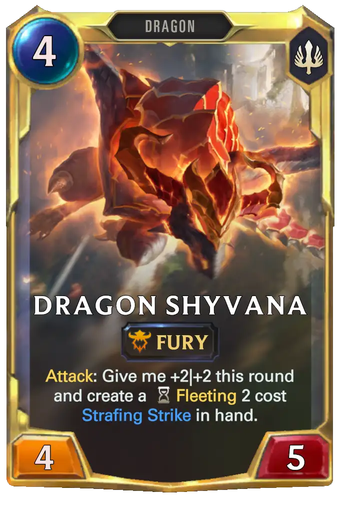 LoR Dragon Shyvana Cards - Runeterra AR