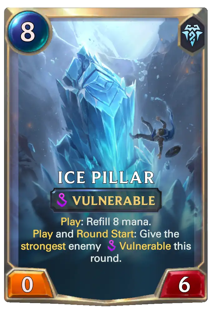 LoR Ice Pillar Cards - Runeterra AR