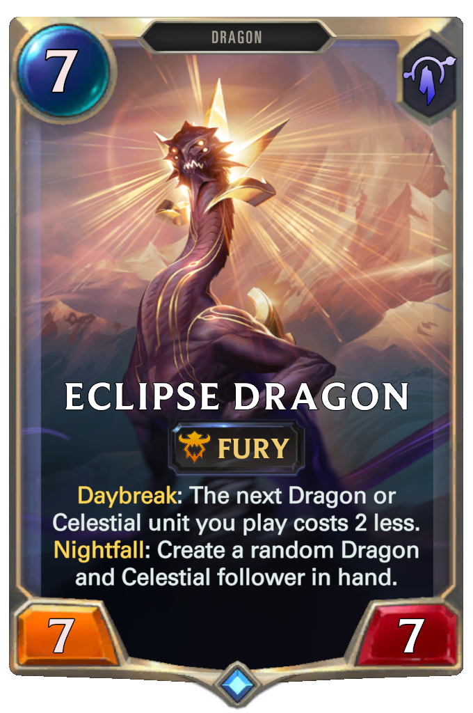 LoR Eclipse Dragon Cards - Runeterra AR