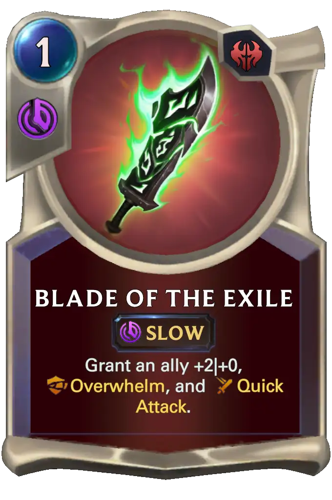 LoR Blade of the Exile Cards - Runeterra AR