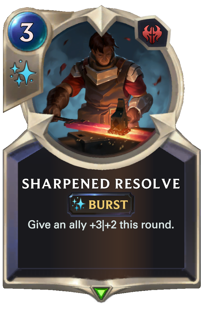 LoR Sharpened Resolve Cards - Runeterra AR