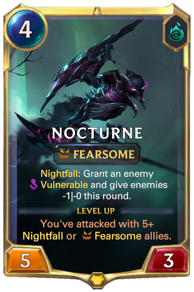 LoR Nocturne's Unspeakable Horror Cards - Runeterra AR