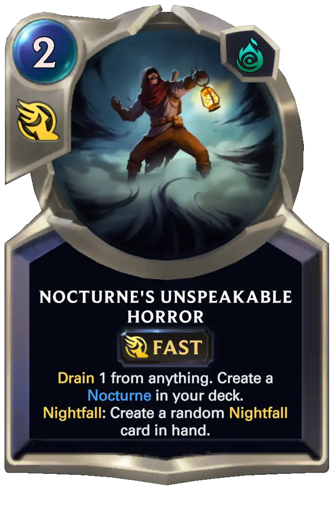 LoR Nocturne's Unspeakable Horror Cards - Runeterra AR