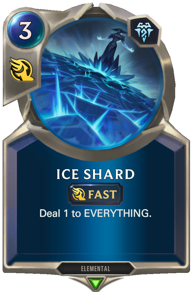 LoR Ice Shard Cards - Runeterra AR