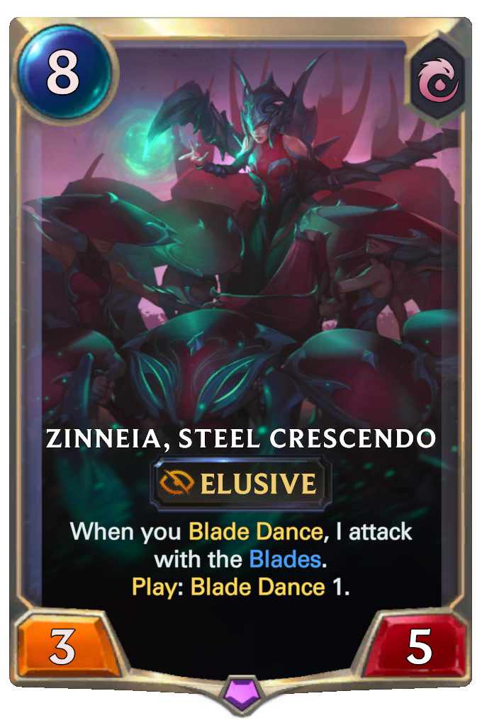 LoR Zinneia, Steel Crescendo Cards - Runeterra AR