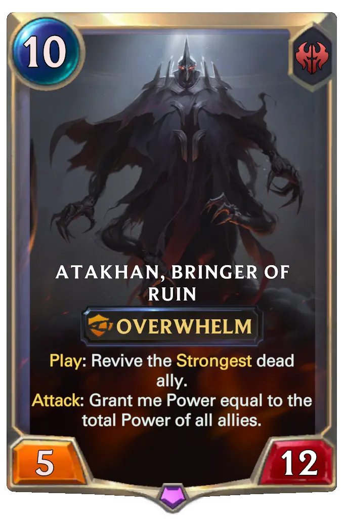 LoR Atakhan, Bringer of Ruin Cards - Runeterra AR