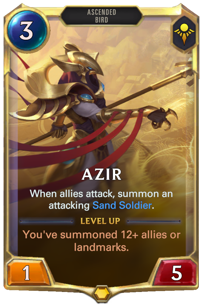 LoR Azir Cards - Runeterra AR