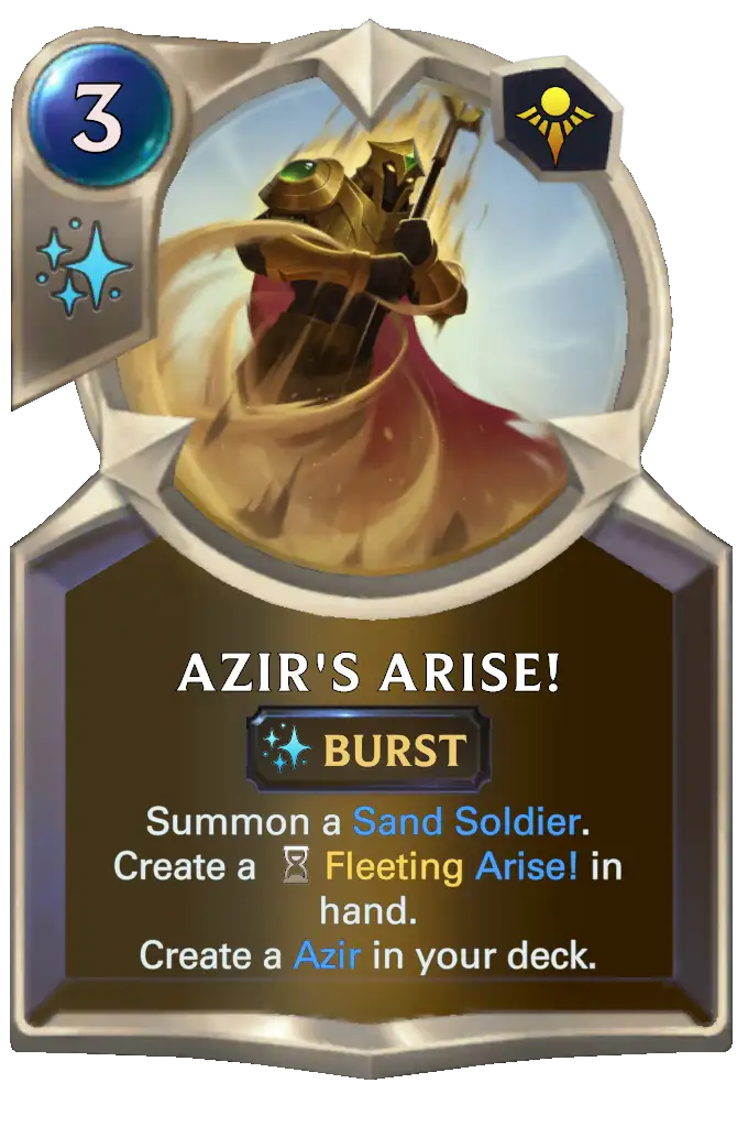 LoR Azir's Arise! Cards - Runeterra AR