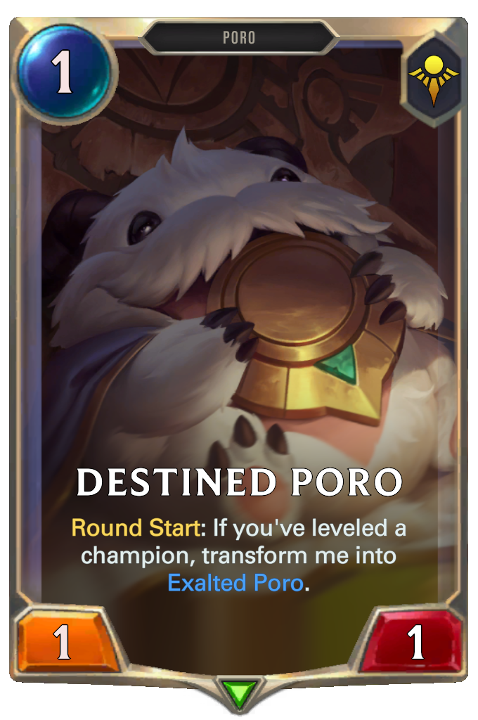 LoR Destined Poro Cards - Runeterra AR