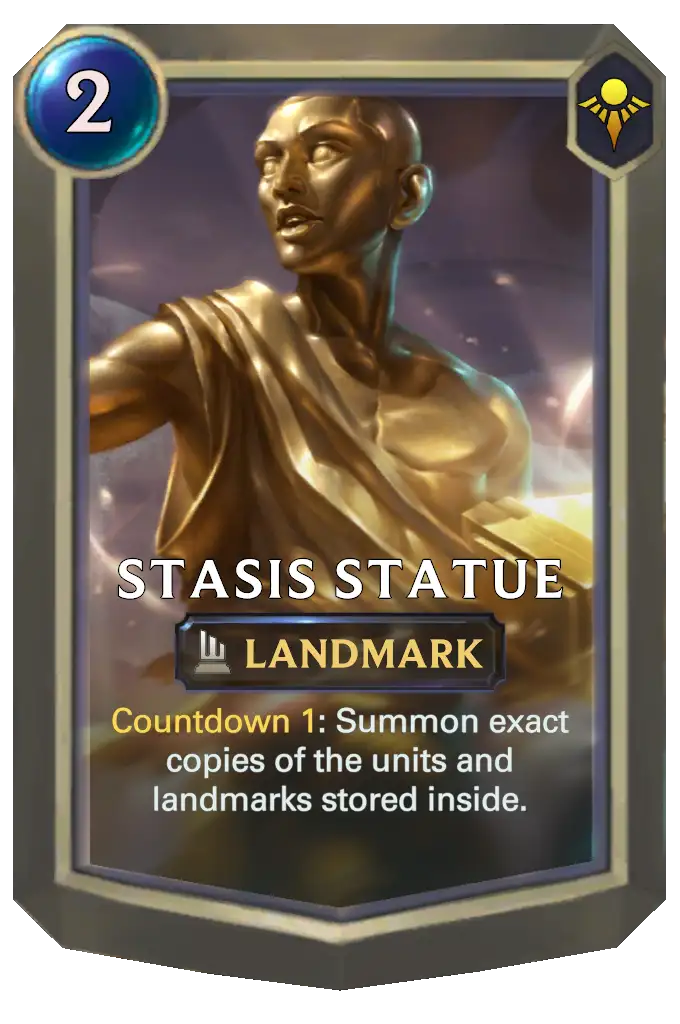 LoR Stasis Statue Cards - Runeterra AR