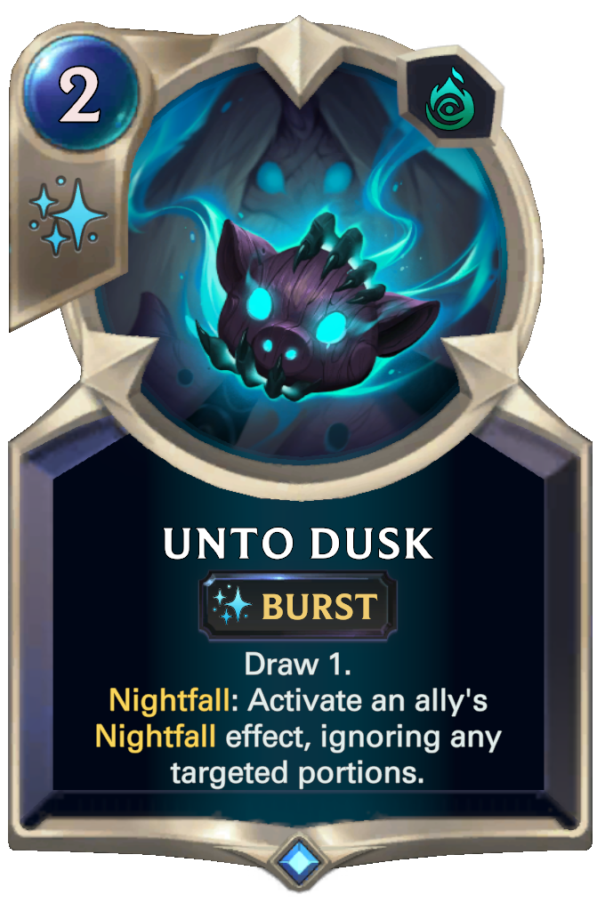 LoR Unto Dusk Cards - Runeterra AR
