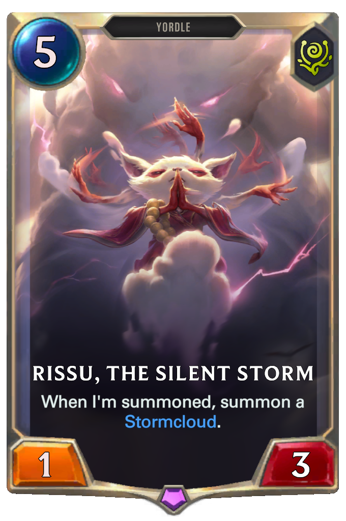 LoR Rissu, The Silent Storm Cards - Runeterra AR