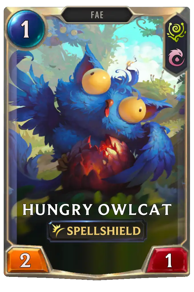 LoR Hungry Owlcat Cards - Runeterra AR