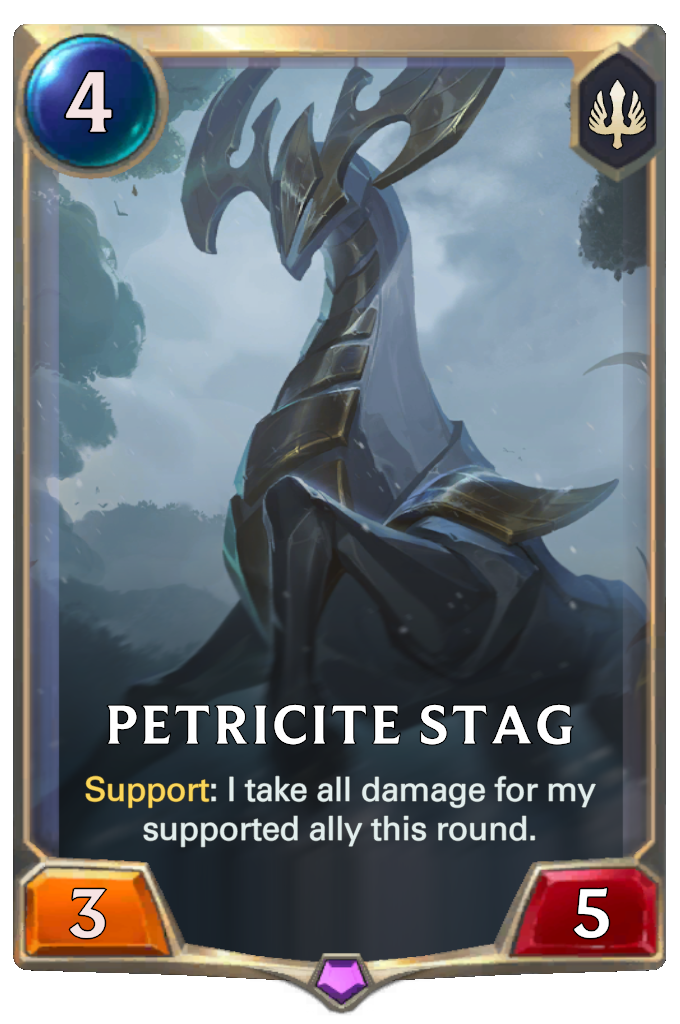 LoR Petricite Stag Cards - Runeterra AR