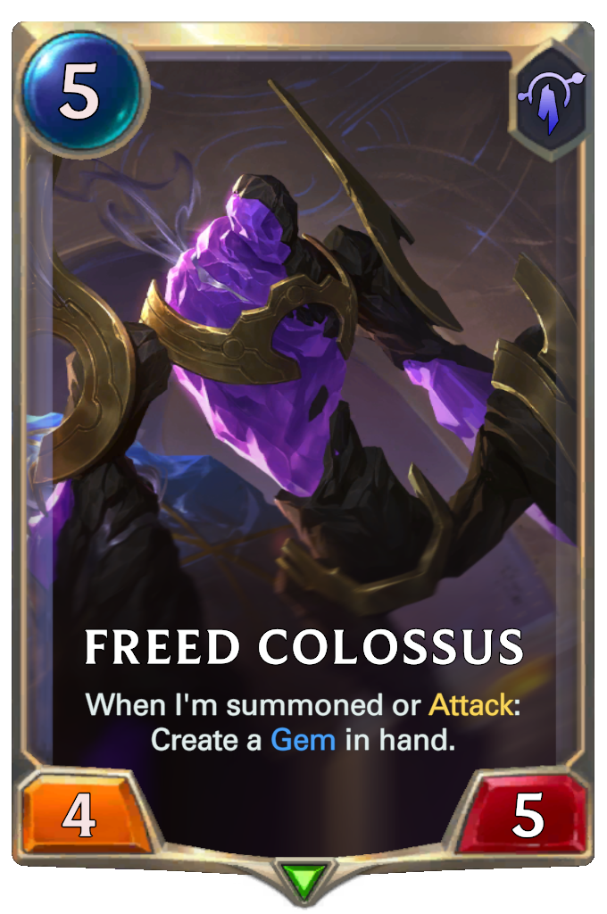 LoR Freed Colossus Cards - Runeterra AR