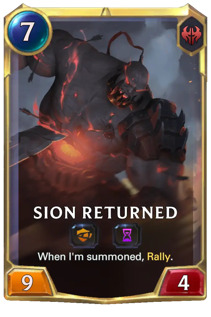 LoR Sion Returned Cards - Runeterra AR