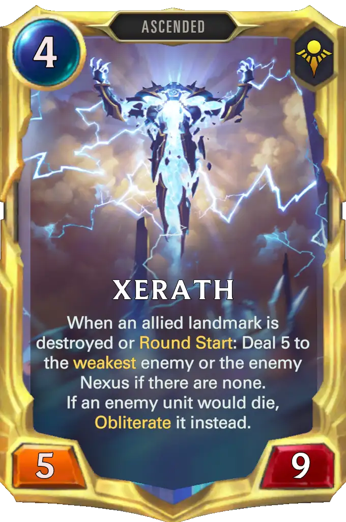 LoR Xerath Cards - Runeterra AR