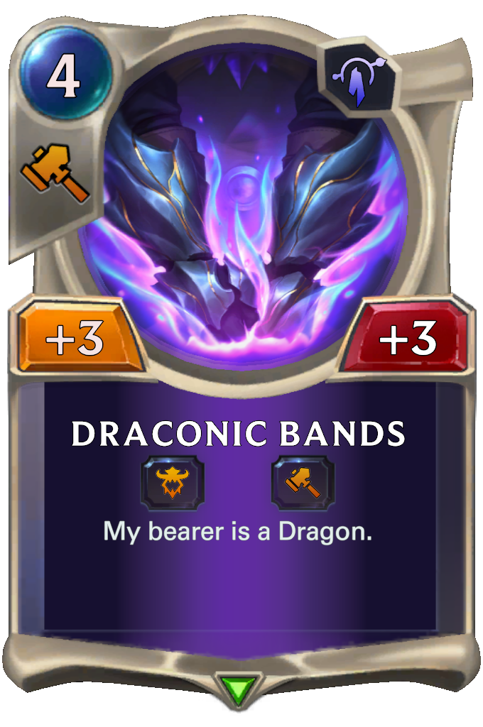 LoR Draconic Bands Cards - Runeterra AR