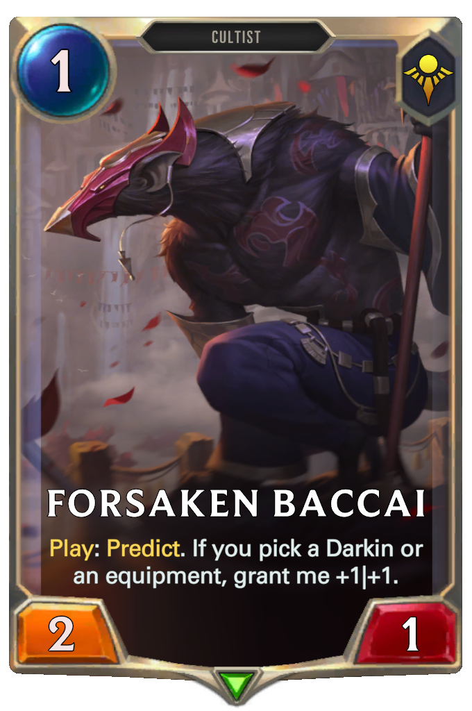 LoR Forsaken Baccai Cards - Runeterra AR