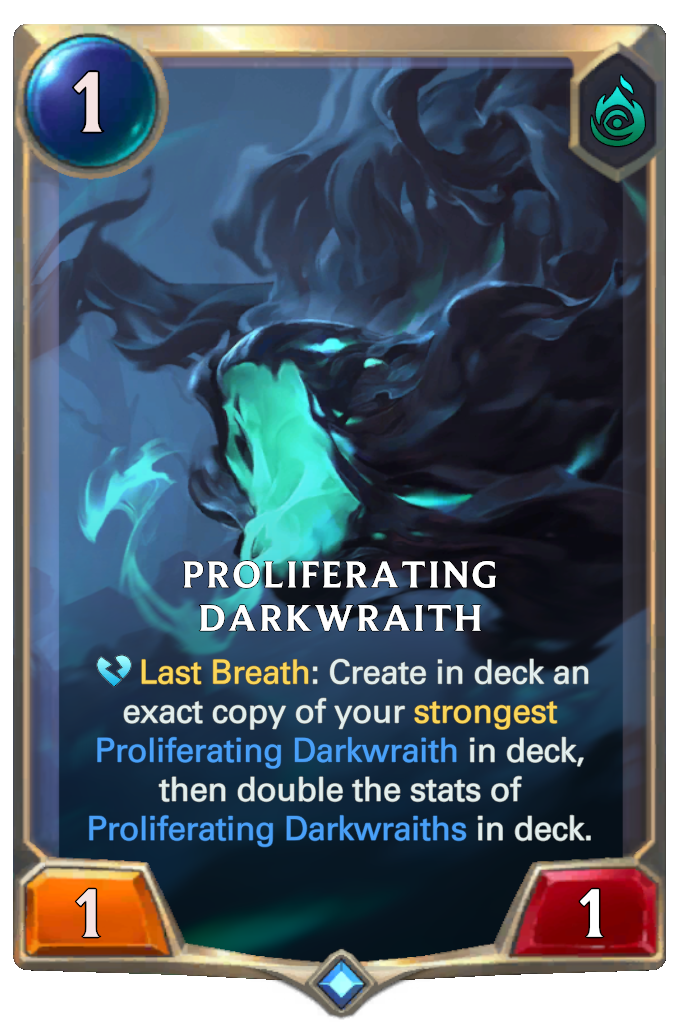 LoR Proliferating Darkwraith Cards - Runeterra AR