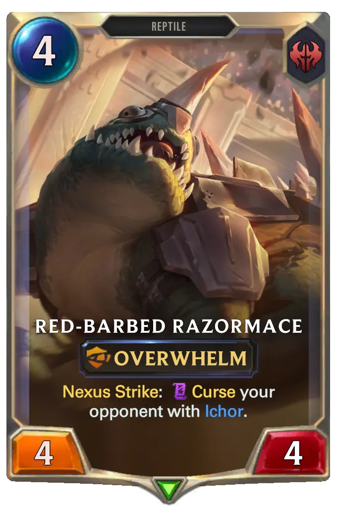 LoR Red-Barbed Razormace Cards - Runeterra AR