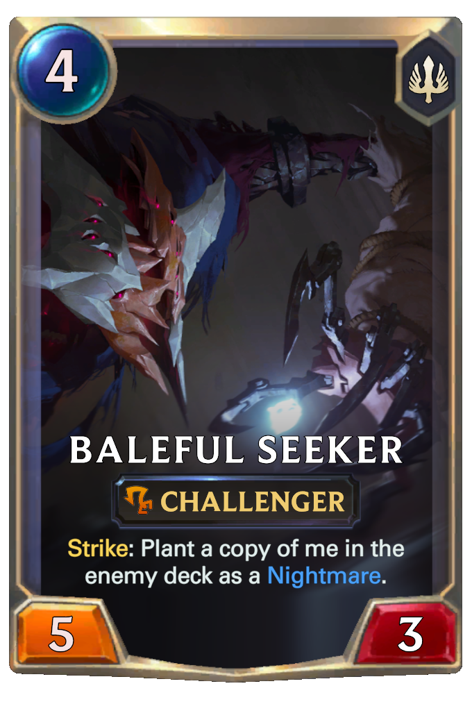 LoR Baleful Seeker Cards - Runeterra AR